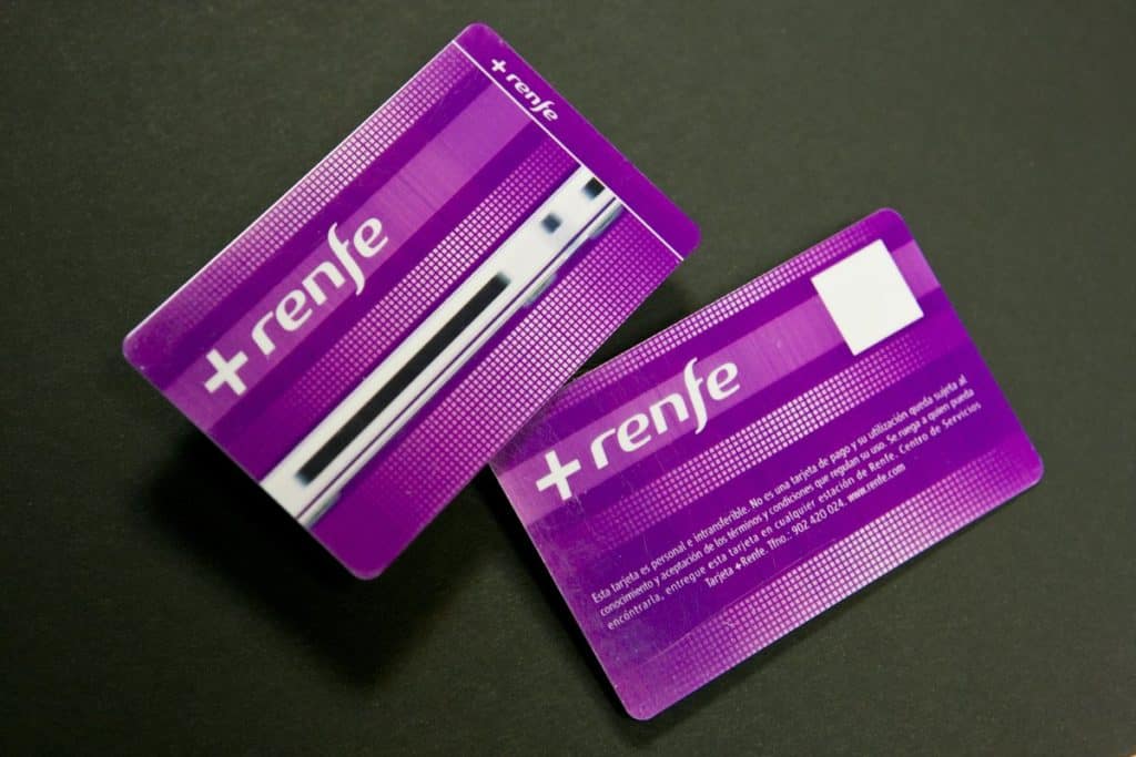 Tarjetas de fidelización y descuento de Renfe